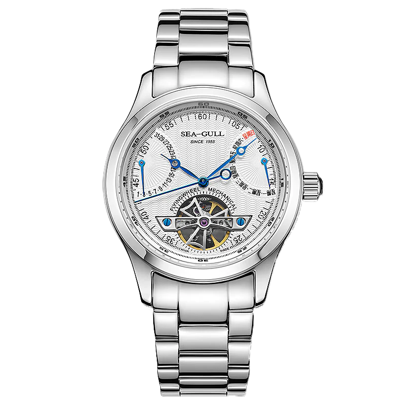 Relógio Seagull Watch Automatic Mechanical Watch with Exposed Flywheel – Pendulum Relojoaria