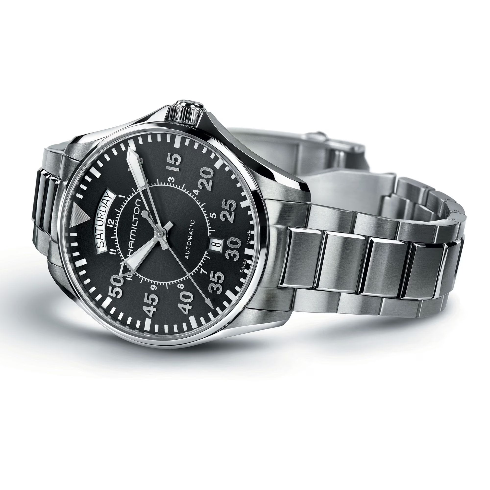 Hamilton H64615135 Khaki Aviation Pilot Day Date Automático 42mm ...