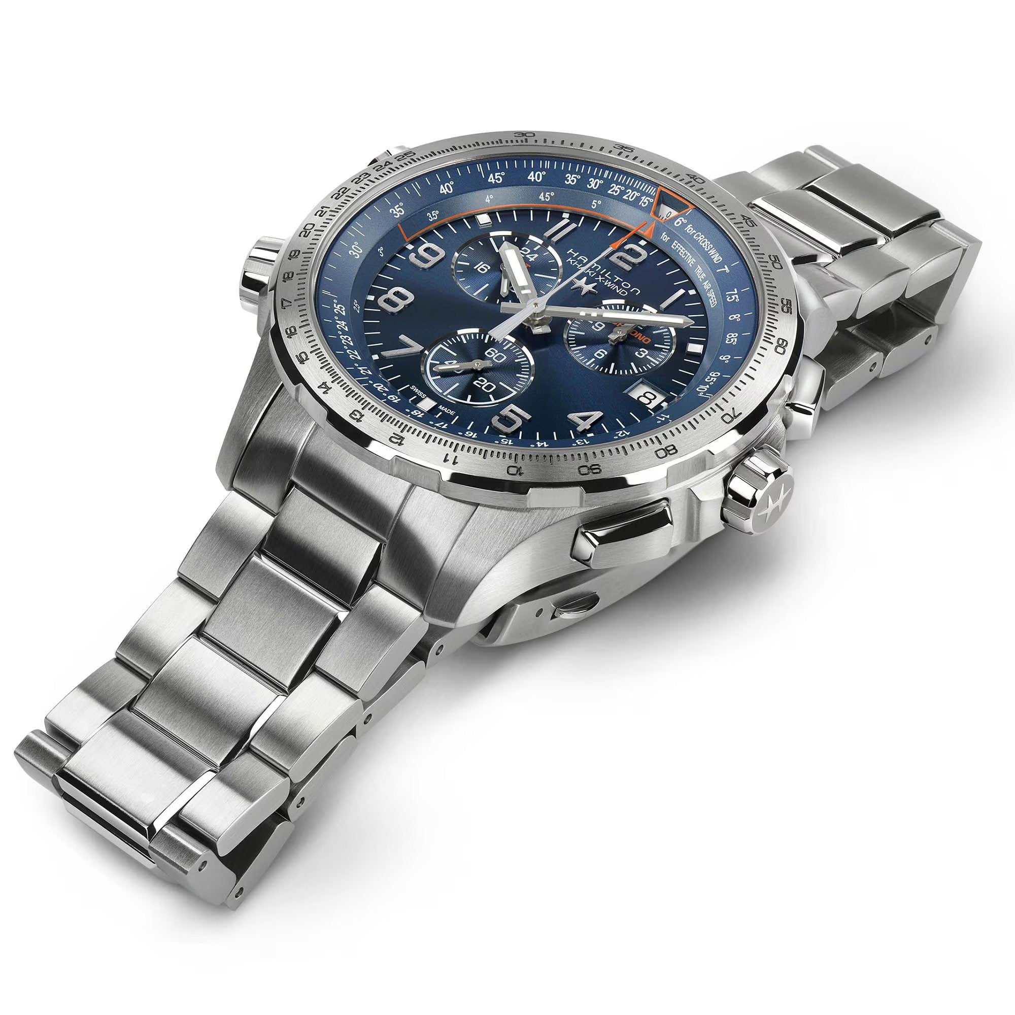 Relógio Hamilton Khaki Aviation X-Wind GMT Chrono Quartzo 46mm H779221 ...