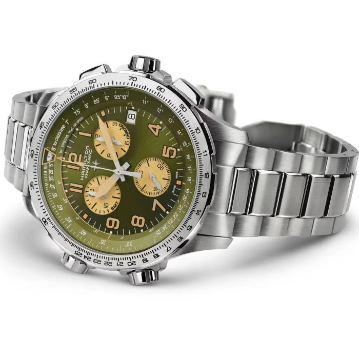 Relógio Hamilton Khaki Aviation X-WIND GMT CHRONO - H77932160 - Quartz ...