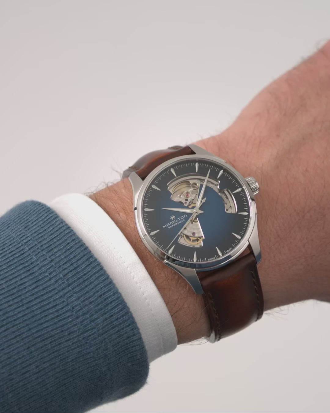 Relógio Hamilton Jazzmaster OPEN HEART AUTO - H32675540 - Automático 4 ...